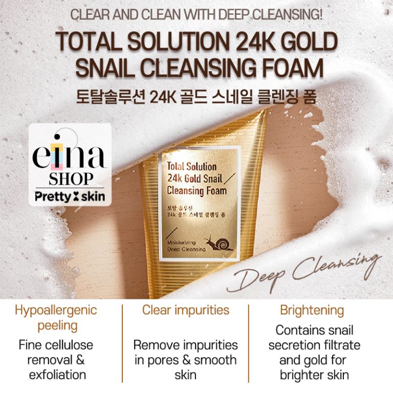 Prettyskin Total Solution 24K Gold Snail Cleansing Foam – einashop