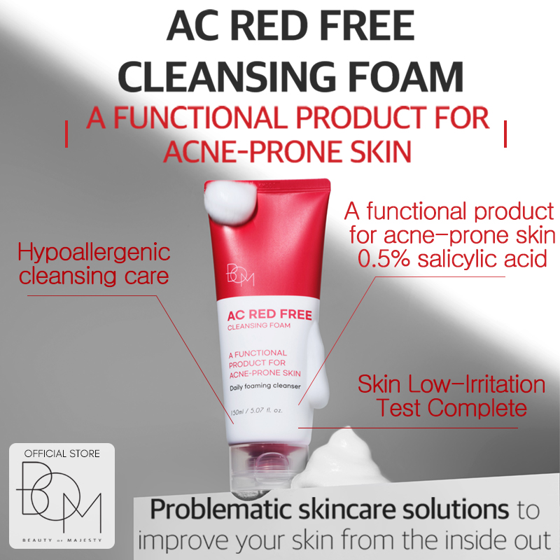 BOM AC Red Free Cleansing Foam – einashop