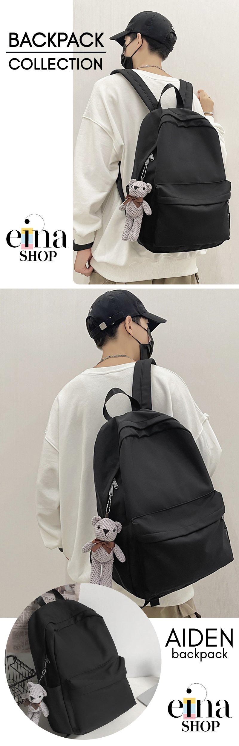 Aiden x Backpack Bag - einashop