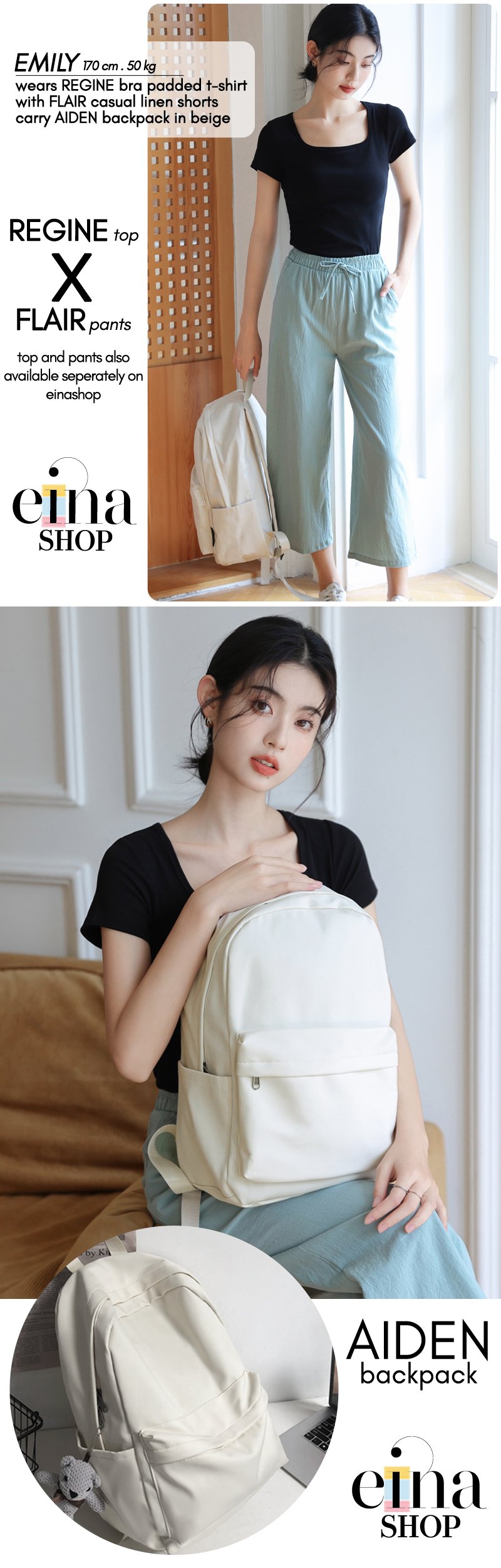 Aiden Backpack Bag - einashop