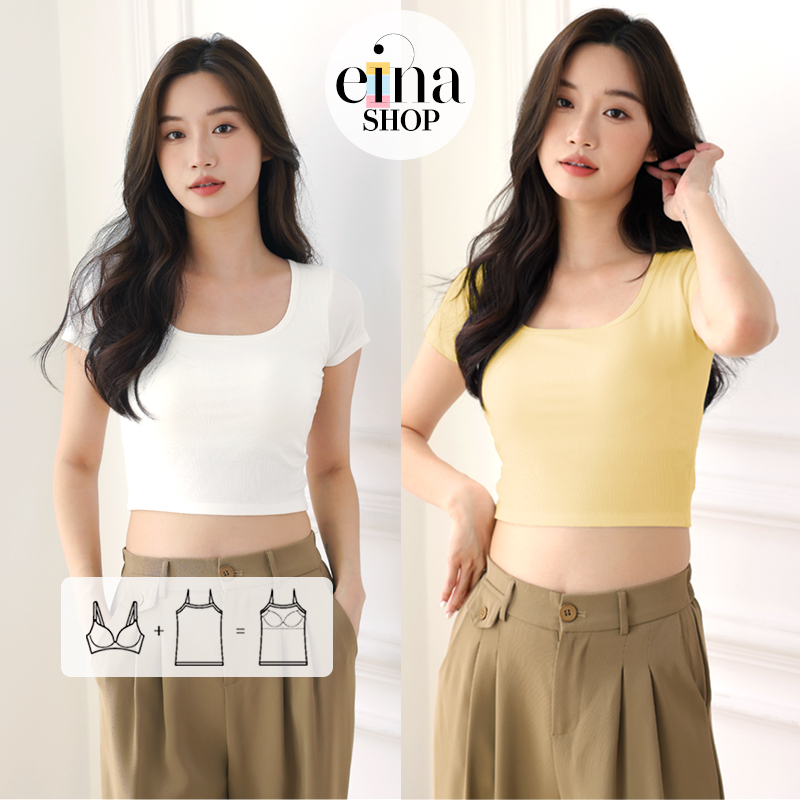 Carmen Bra Padded Square neck Cropped Top – einashop