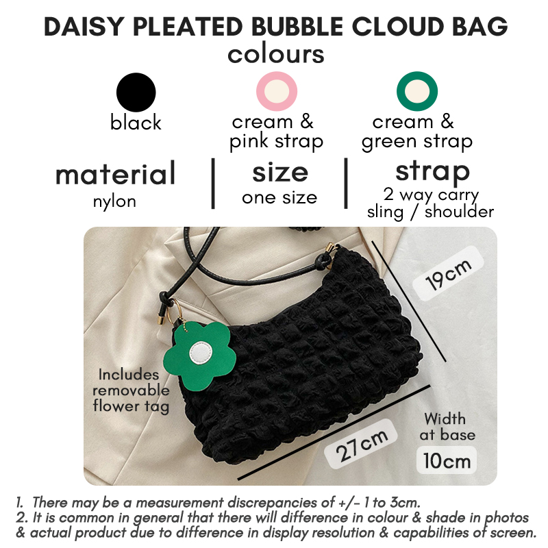 Daisy Pleated Bubble Cloud Bag – einashop