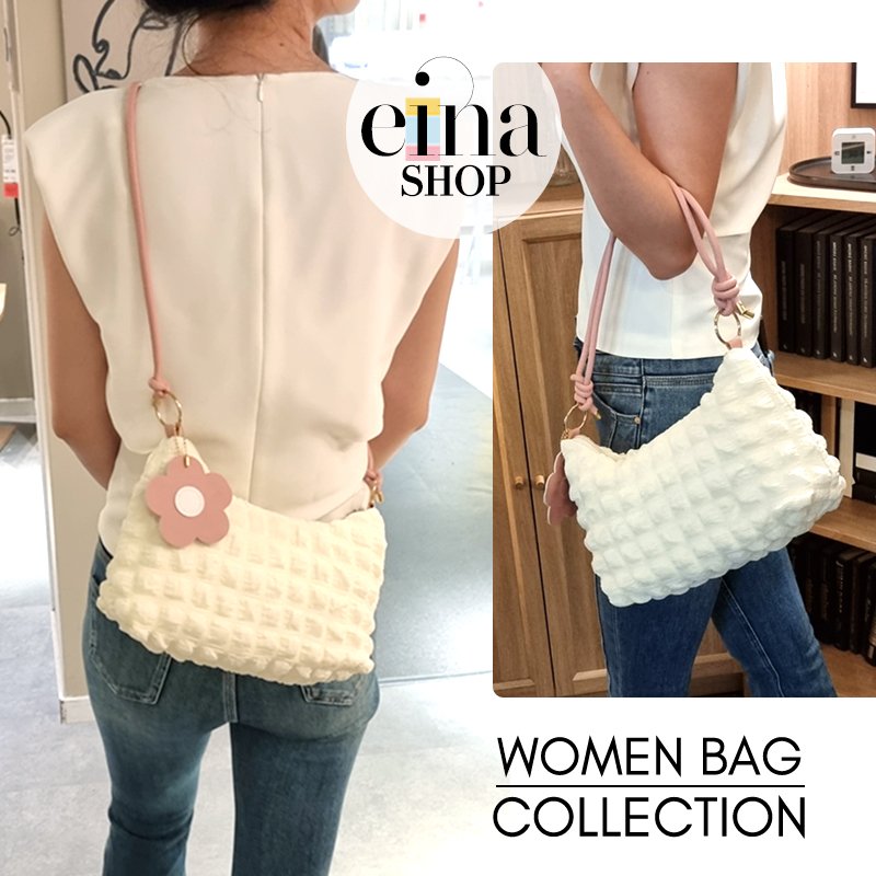 Daisy Pleated Bubble Cloud Bag - einashop