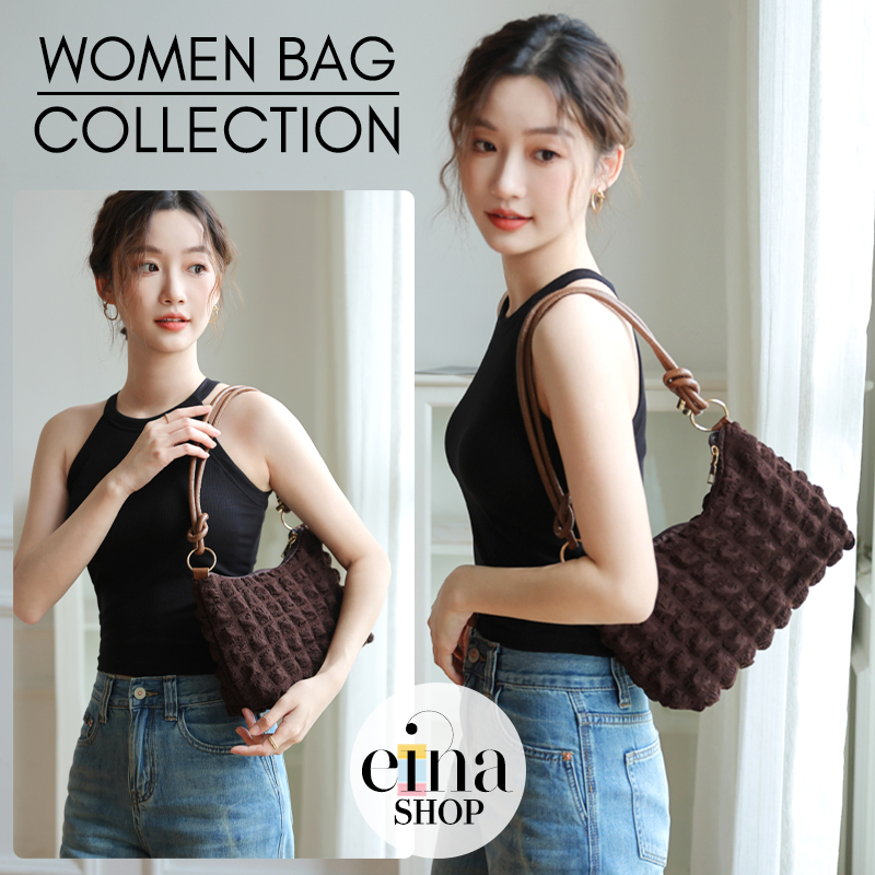 Ginny Pleated Bubble Cloud Shoulder Bag – einashop
