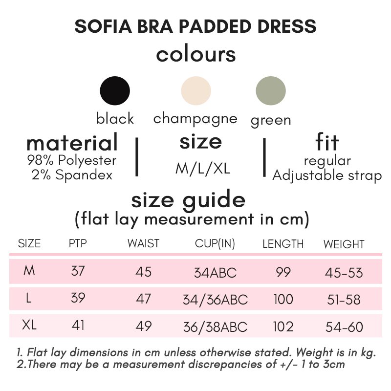 Sofia Bra Padded Cami Dress - einashop