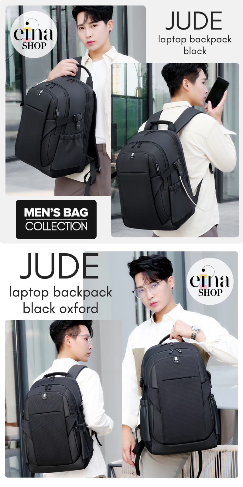 Jude Men Laptop Backpack – einashop