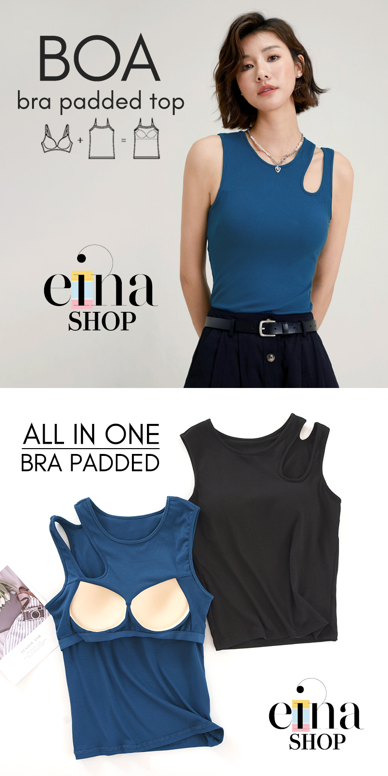 Boa Hollow Bra Padded Top – einashop
