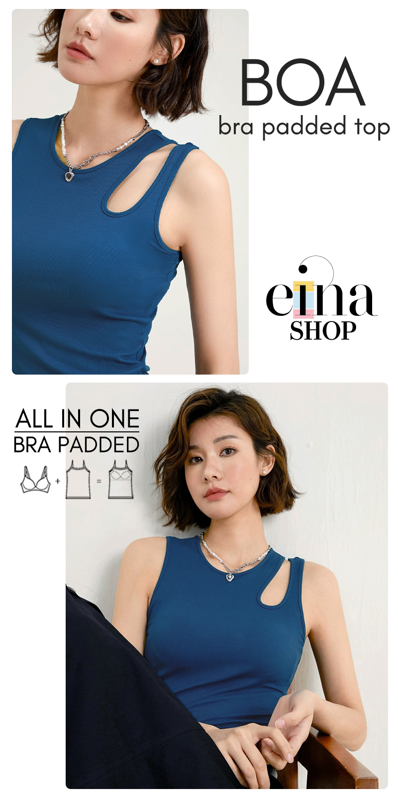 Boa Hollow Bra Padded Top – einashop