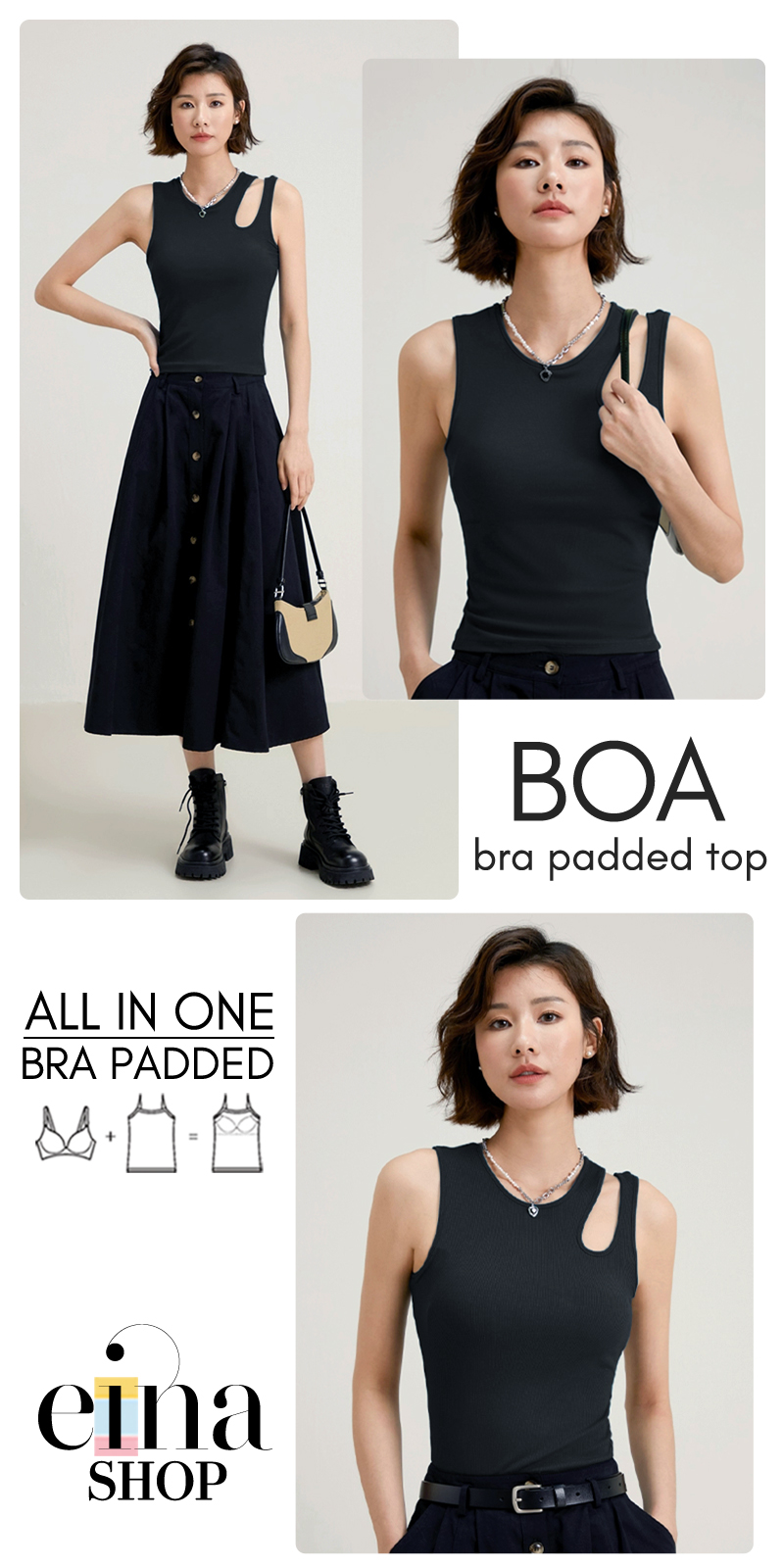 Boa Hollow Bra Padded Top – einashop