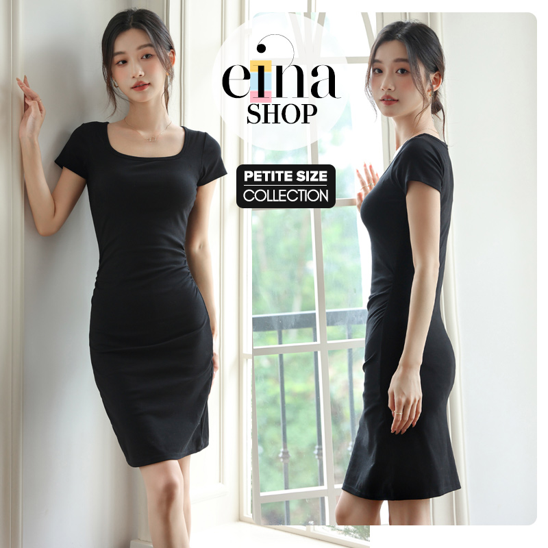 Celest Square Neck Bra Padded Sheath Dress – einashop
