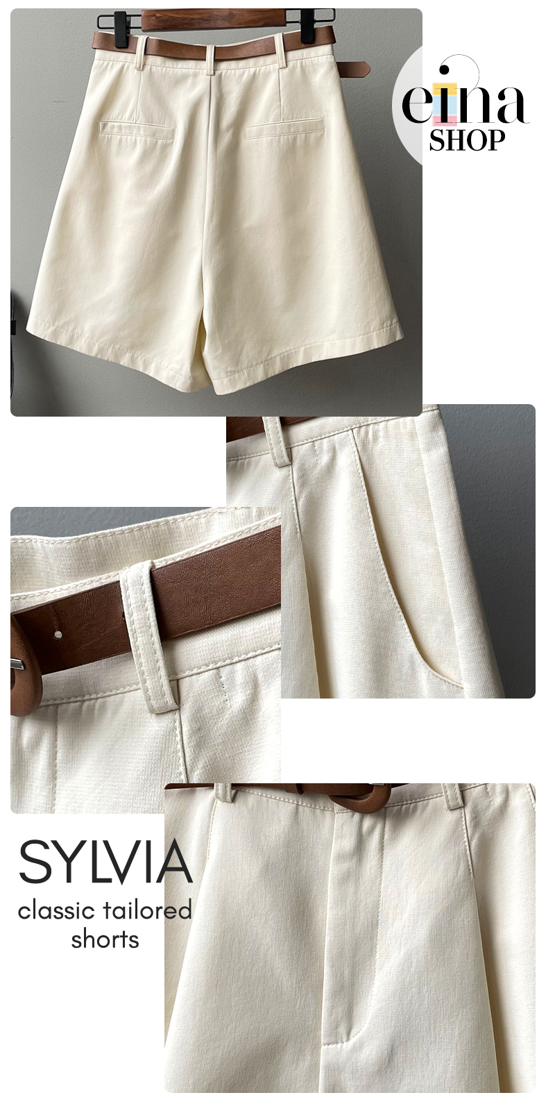 Sylvia Classic Tailored Shorts – einashop