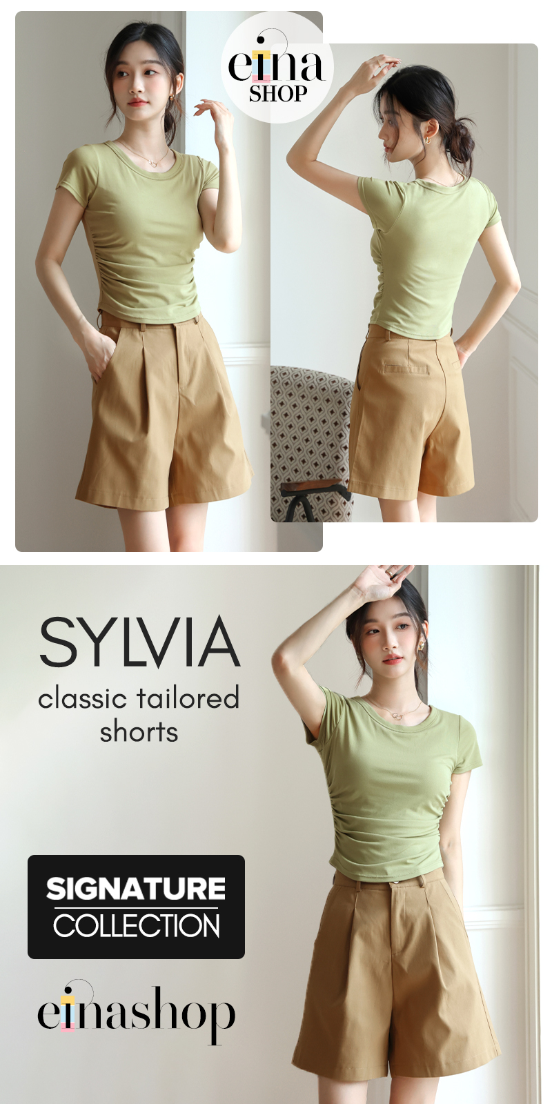 Sylvia Classic Tailored Shorts – einashop