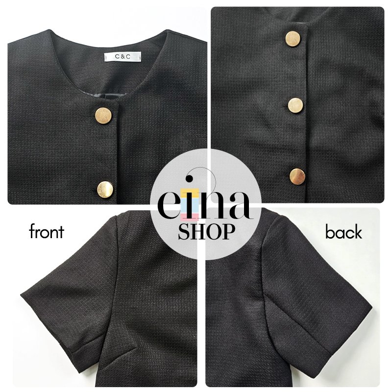 Courtney Round Neck Jacket Signature Collection - einashop