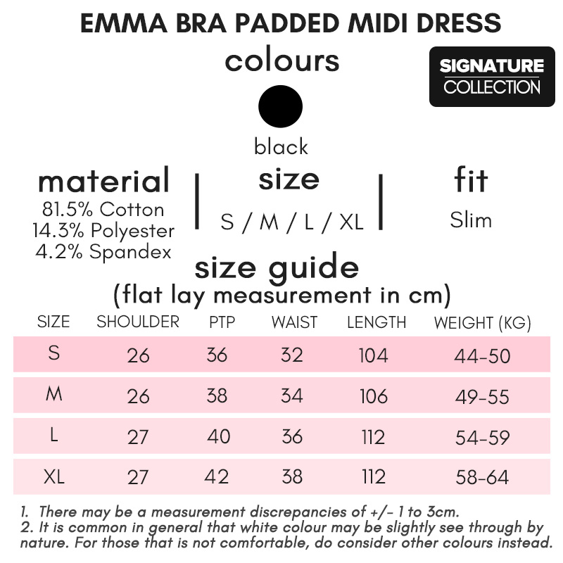 Emma Bra Padded Midi Dresss – einashop