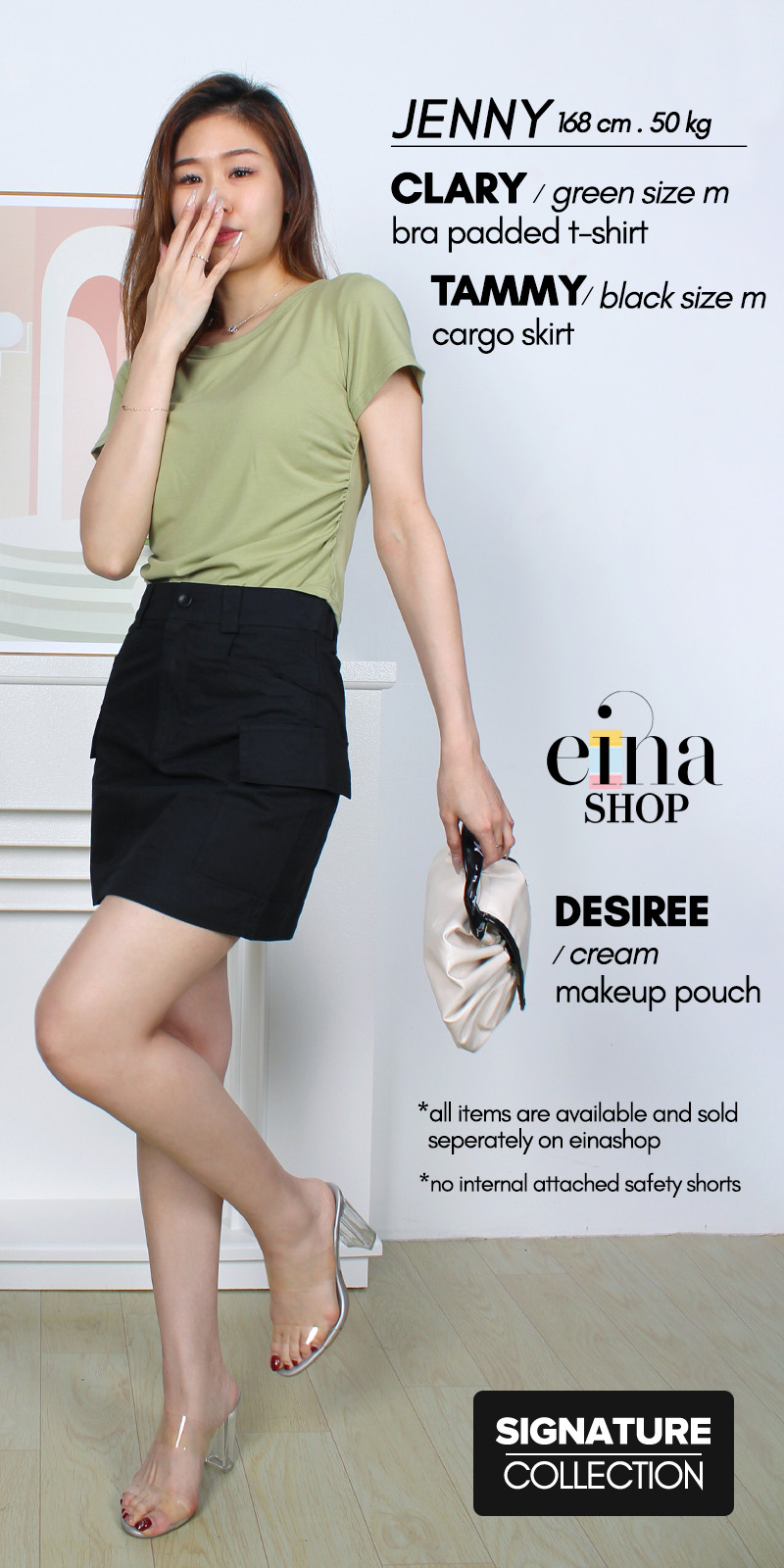 Tammy Cargo Short Skirt Signature Collection – einashop