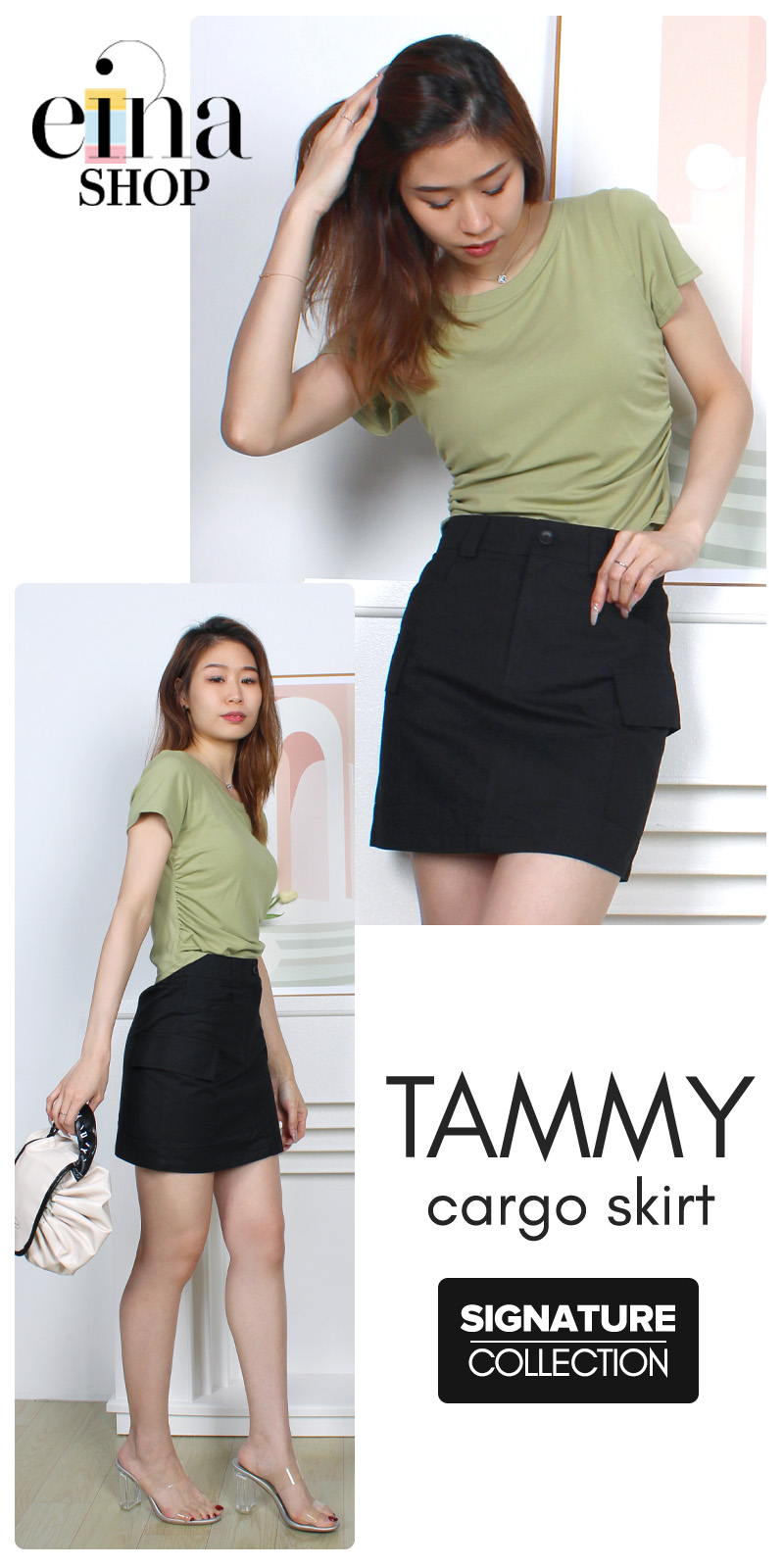 Tammy Cargo Short Skirt Signature Collection – einashop